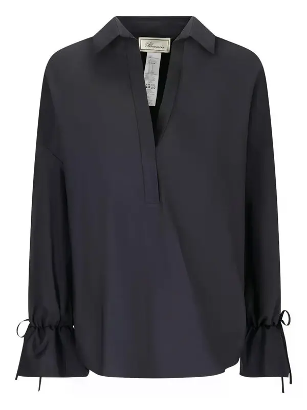 Blumarine Tie-cuff Poplin Shirt